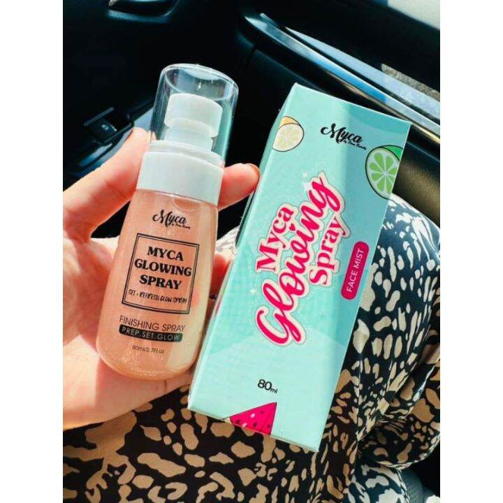 (new stocks apr 2023 tulisan hitam)myca glowing spray original hq | Lazada