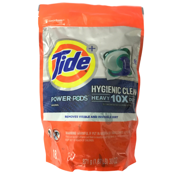 Tide Power Pods Original Hygienic Clean Heavy 10x Duty - 871g / 30 oz ...