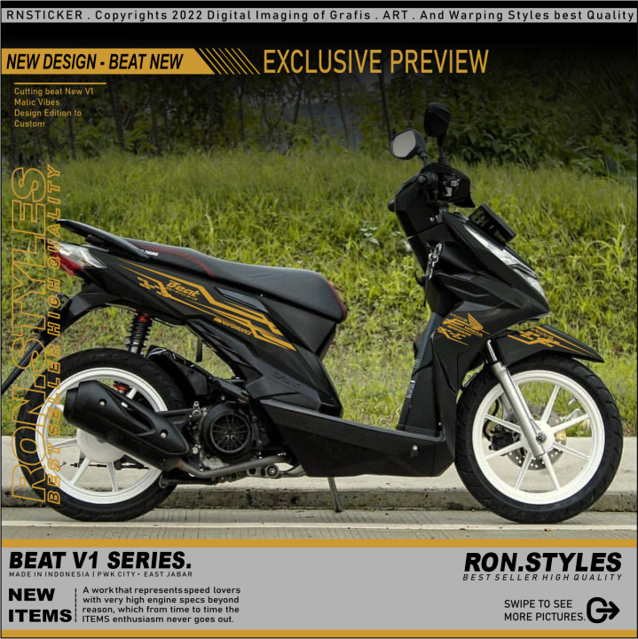 CUTTING STRIPING BEAT NEW 2017-2020 STIKER BEAT NEW STRIPING VARIASI ...