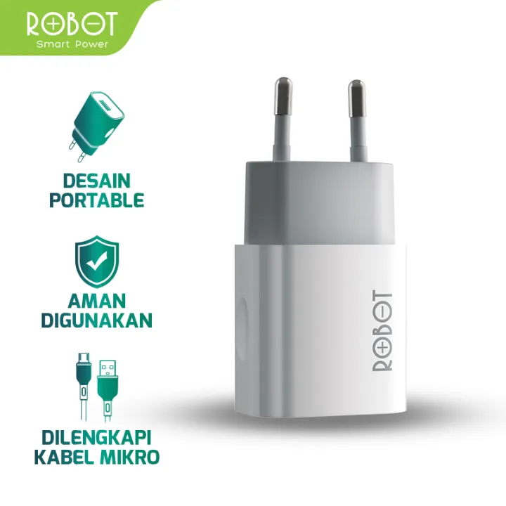 ROBOT Charger RT-L1 Single Port Quick Charging Original Micro USB Type ...