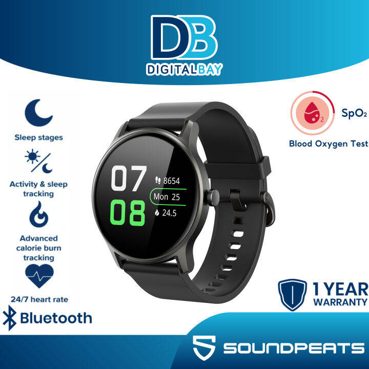 SoundPEATS Watch 2 Smart Watch With Blood Oxygen Monitor Fitness ...