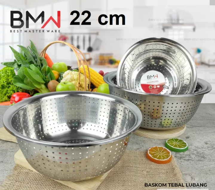 BMW Baskom Tebal Lubang 22 cm | Lazada Indonesia