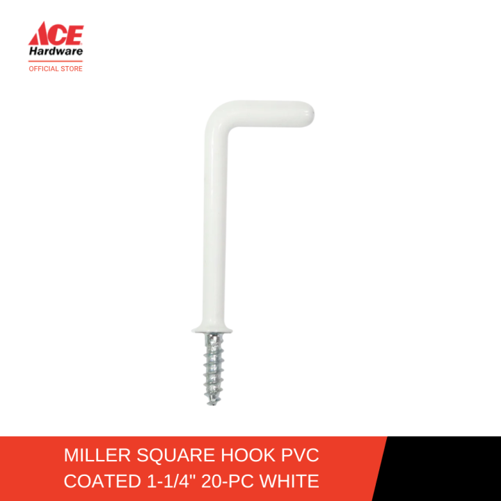 PVC Coated SQ Hooks 1-1/4"White | Lazada PH