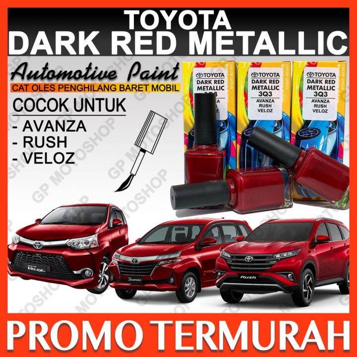 (100% ORIGINAL) CAT OLES PENGHILANG BARET MOBIL Toyota Dark Red Mica ...