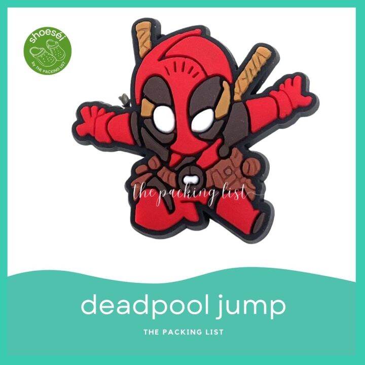 Deadpool jibbitz for crocs super hero characters venom jibbitz black ...