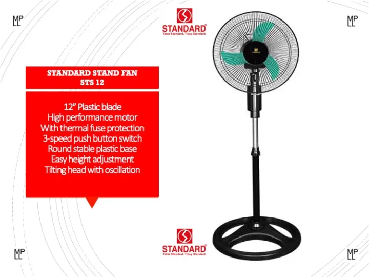 STANDARD STAND FAN 12 INCHES | Lazada PH