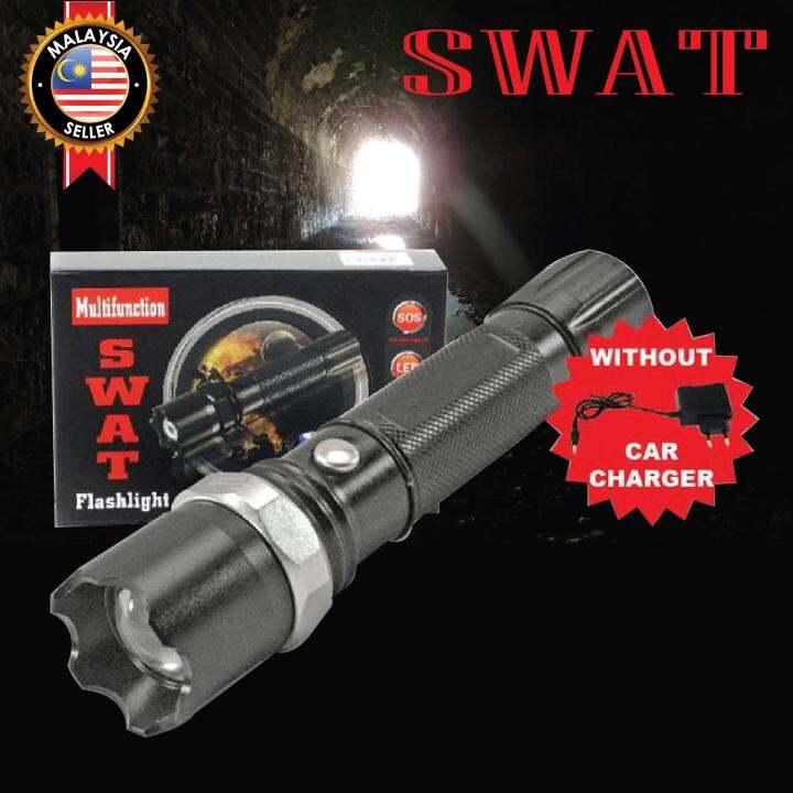 Multifunction SWAT Zoom Flashlight/Torchlight/LampuSuluh Rechargeable ...