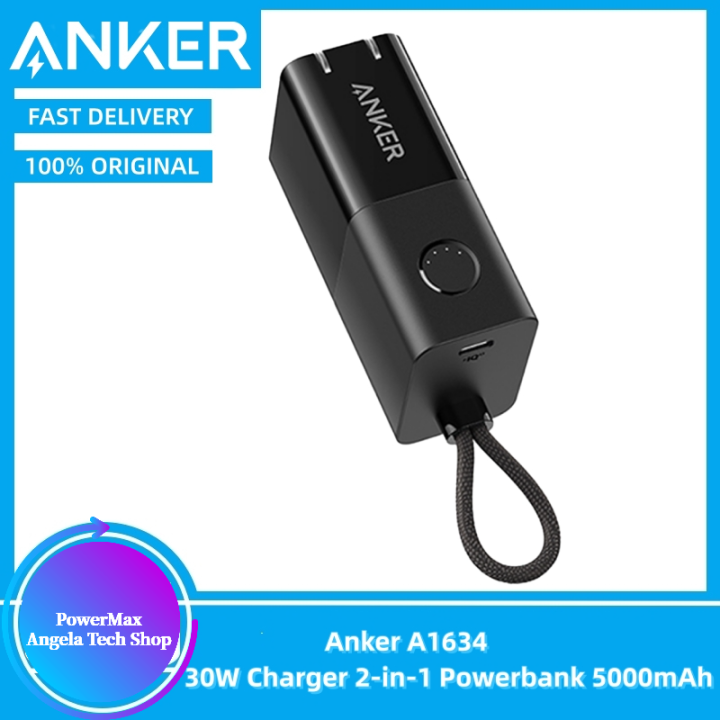 Anker A1634 30W Charger 2-in-1 Powerbank And Dual USB Wall Charger ...