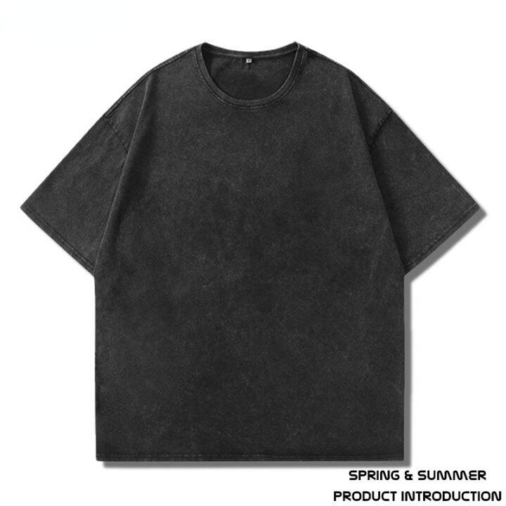 American Washed Cotton Men T Shirt Oversized Half Sleeve Short Sleeve