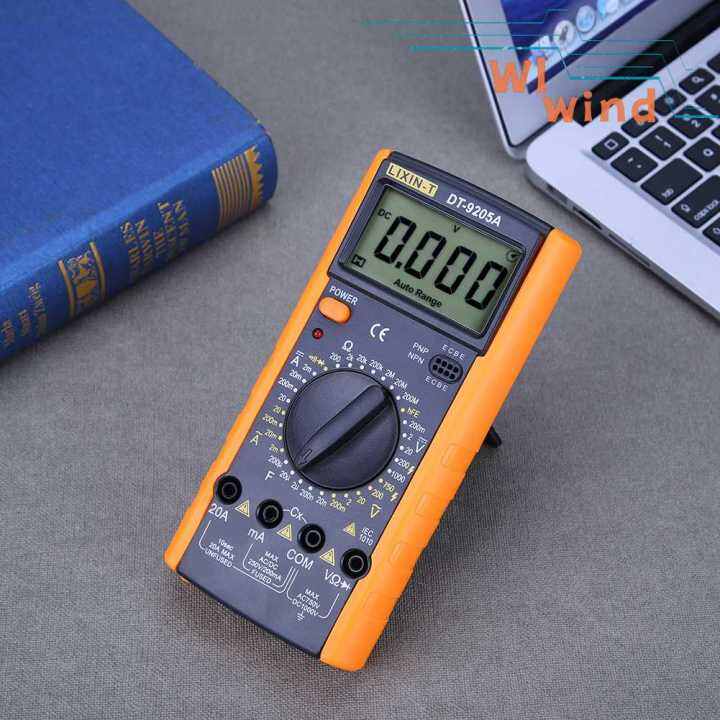 DT9205 การป้องกันมัลติมิเตอร์แบบดิจิตอลแอมมิเตอร์เครื่องทดสอบความจุกระแสไฟฟ้า | Lazada.co.th