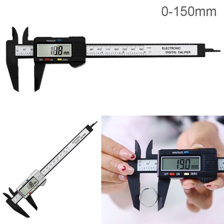 Digital Vernier Caliper 0-150mm LCD Electronic Carbon Fiber Altimeter ...