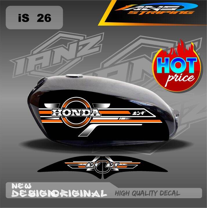 DECAL TANGKI CB100 VARIAN WARNA KONSEP SIMPEL / STIKER CB100 BERBAHAN ...