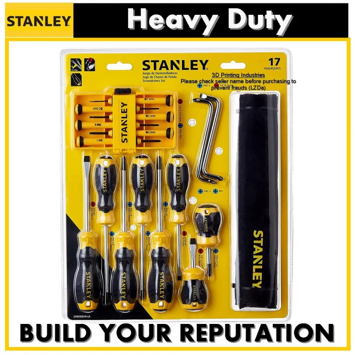 Stanley Screw Driver Set 17pcs 65-616 STMT65616-LA Heavy Duty Screw ...
