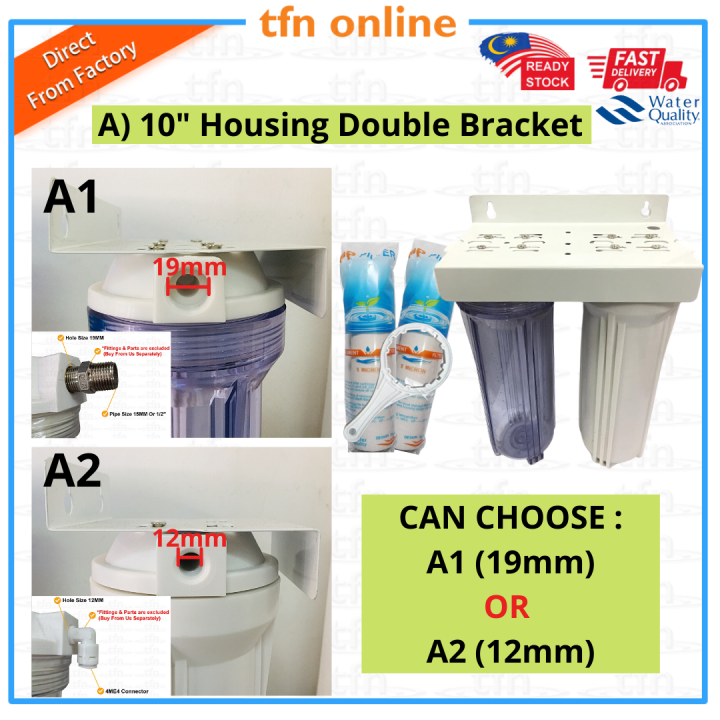 TFN Double Housing Water Filter with Steel Bracket, Water Filter ...
