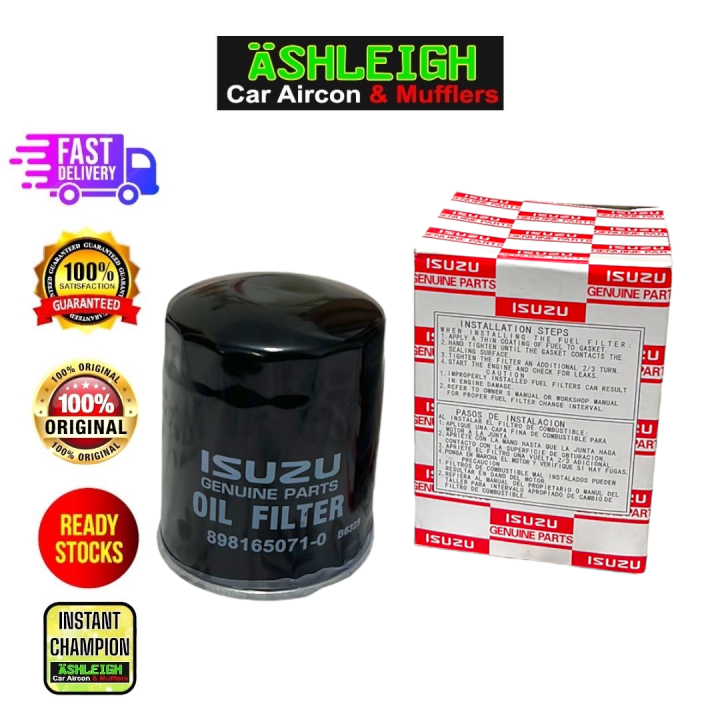Oil Filter Isuzu Mux MU-X / Isuzu Dmax D-MAX 2012-2018 8-98165071-0 engine parts | Lazada PH