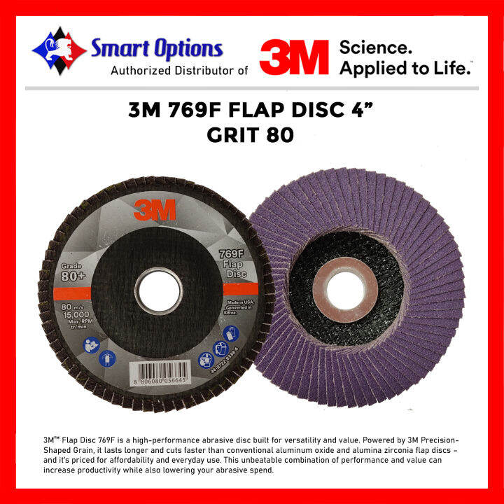 3M 769F Flap Disc P80 100mm x 16mm 4" | Lazada PH