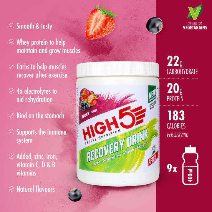 HIGH5 Recovery Drink : The ultimate protein / carbohydrate shake for ...
