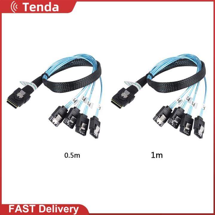 Internal Mini SAS SFF-8087 36-Pin Male to 4 SATA 7-Pin Female Forward ...