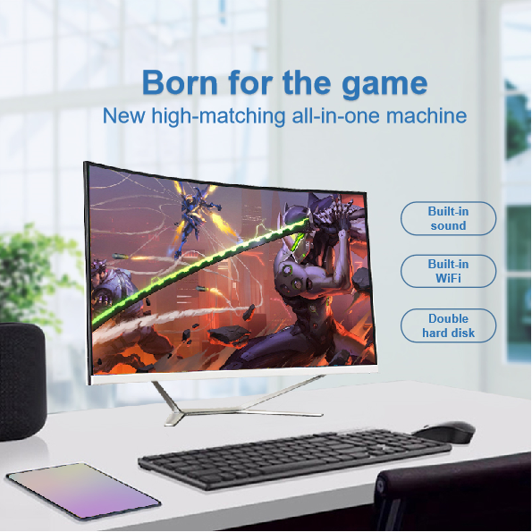 JISHU 27 inch Curved All-in-One Computer Gaming Set i5 i7 CPU 16G Ram ...