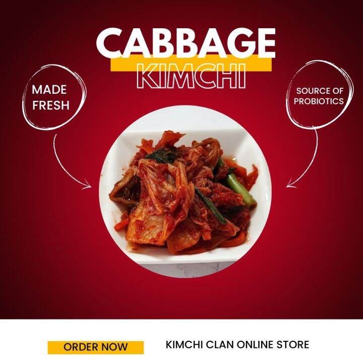 Cabbage Kimchi by KimchiClan Jeruk Sayur Pedas Raw No Vinegar 500g | Lazada