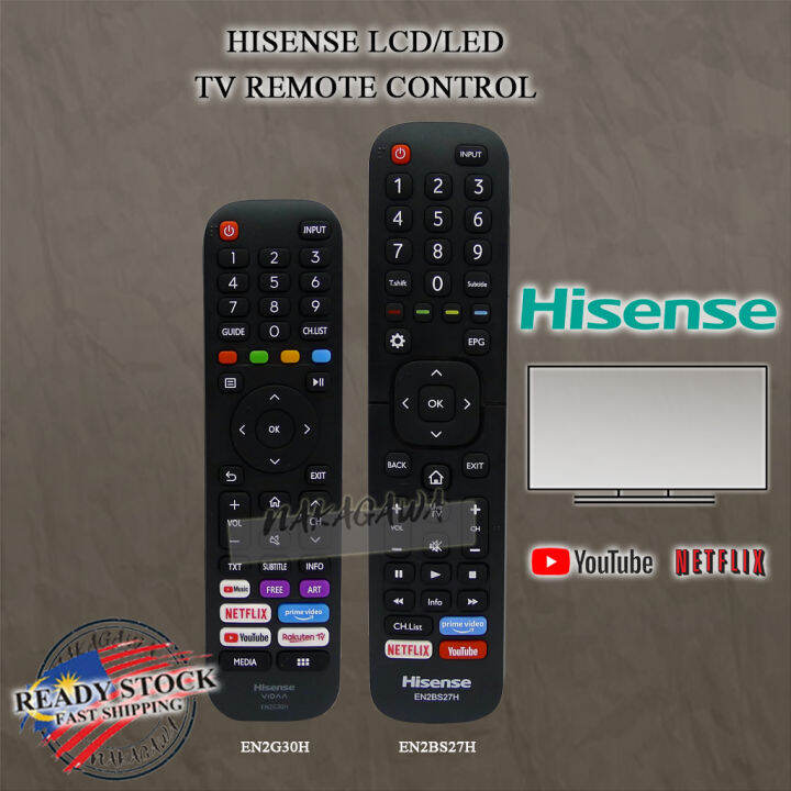 HISENSE LCD/LED SMART TV REMOTE CONTROL EN2BS27H / EN2G30H | Lazada
