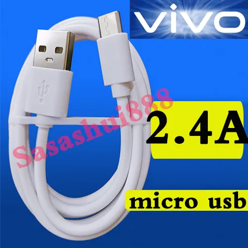Vivo Charger Original Fast Charger Android Charger 2.4A Micro Usb/V8 Cable+Type-C Data Line ...