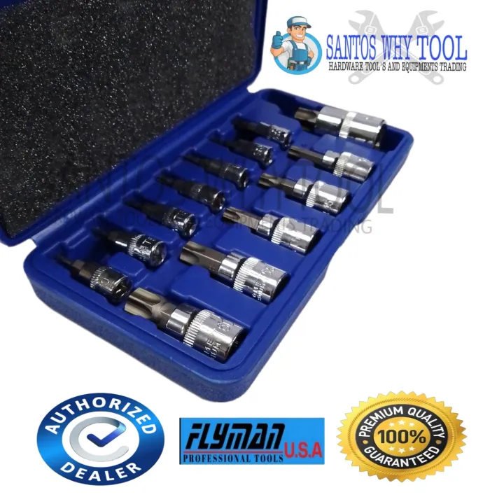 FLYMAN USA 13PCS TORX/ STAR SOCKET BIT SET | Lazada PH