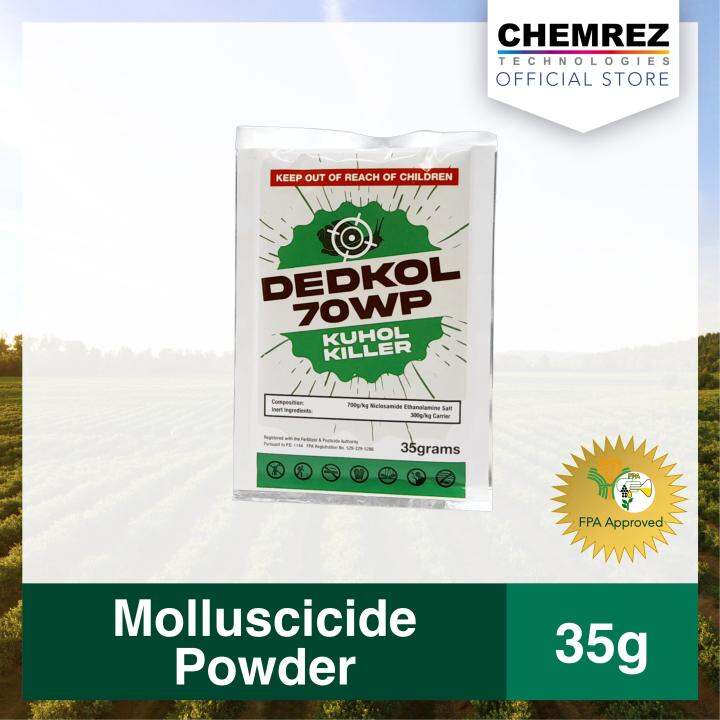 DEDKOL 70WP Molluscicide Wettable Powder (35g) - Kuhol Killer for ...