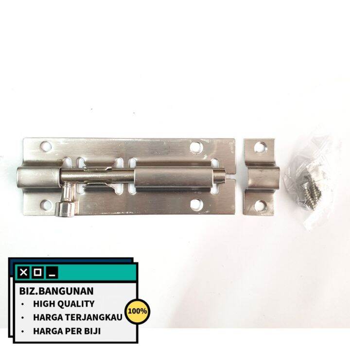 GRENDEL STAINLESS STEEL 4 INCH - GERENDEL SELOT PINTU / JENDELA 4 IN ...
