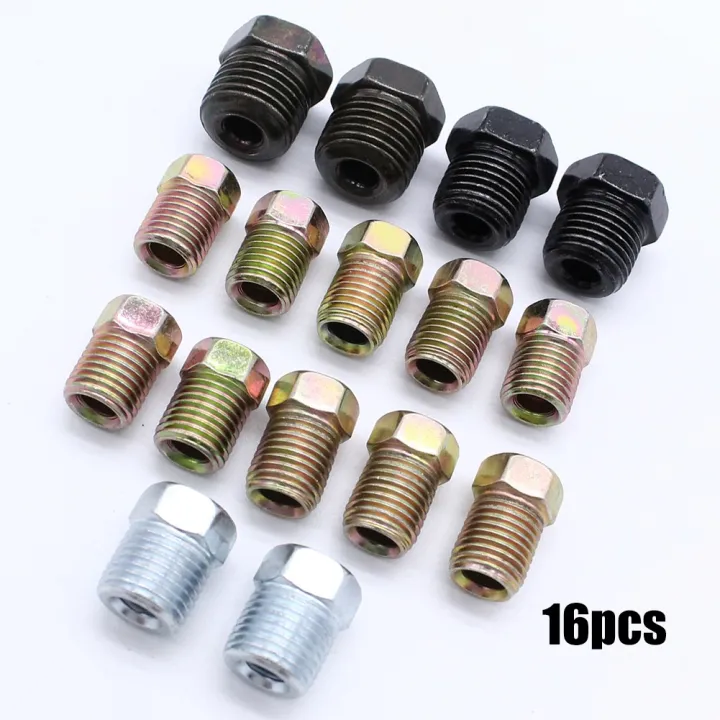 Brake Line Fittings Set For 3/16 Tube Inverted Flares Tube Nuts Kit 45 ...