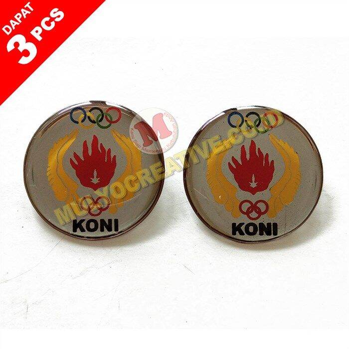 Pin Logo Koni Lencana Komite Olahraga Nasional Indonesia Pin Koni 3pcs Lazada Indonesia