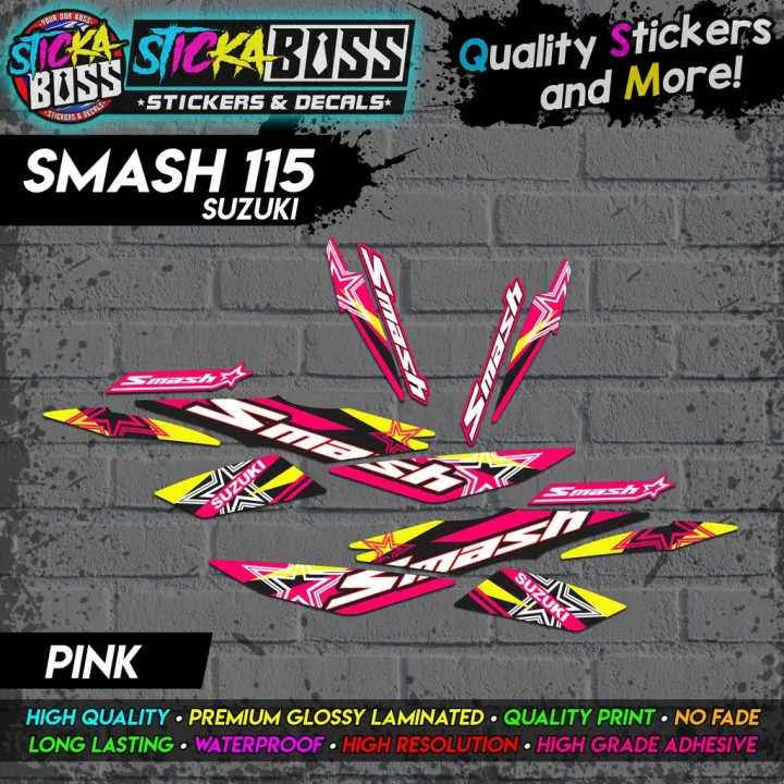 立即发货 Smash 115 Decal Design - Pink (2019 Stock)【PREMIUM GLOSSY ...
