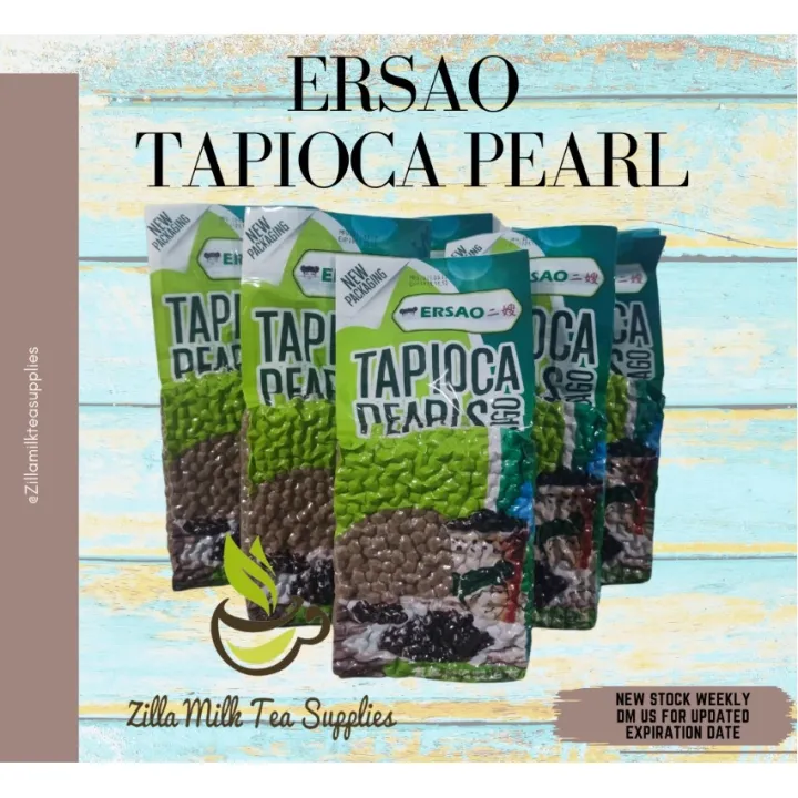 Foodeat Ersao Tapioca Black Pearl Regular 1kg for Milktea Milk Tea ...