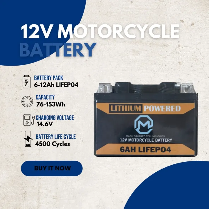 12v LiFePO4 Motorcycle Battery (1 YEAR WARRANTY) | Lazada PH