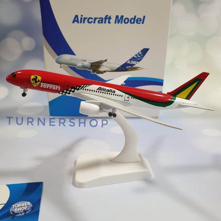 Alitalia Airlines Ferrari B787 Boeing 777 (ITALY) 16cm model airplane ...