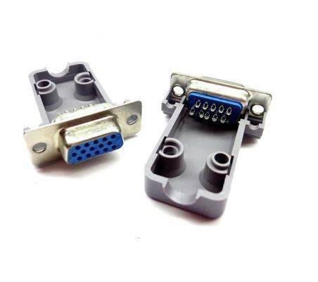 Connector Vga db15 female female HD 720p solder with cover - Konektor d ...