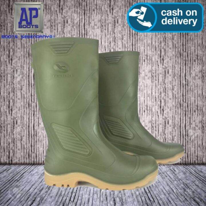 AP Boots Sepatu Safety Karet AP Terra Eco 3 Hijau Hitam - Sepatu Boot ...