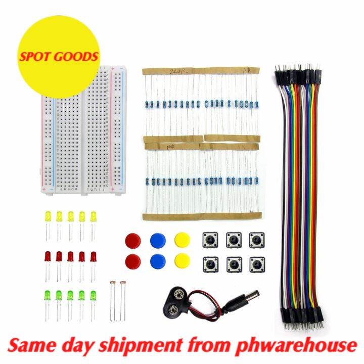 Starter Kit Uno R3 Mini Breadboard LED Jumper Wire Button for arduino ...