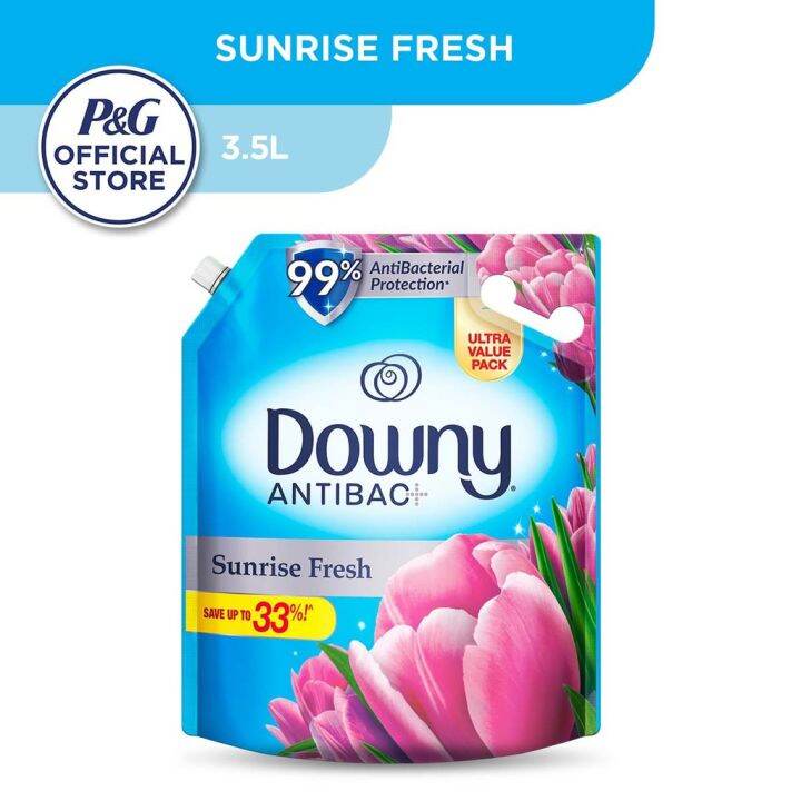 DOWNY Fabric Softener Perfume Antibacterial Refill Pack Sunrise Fresh 3 ...