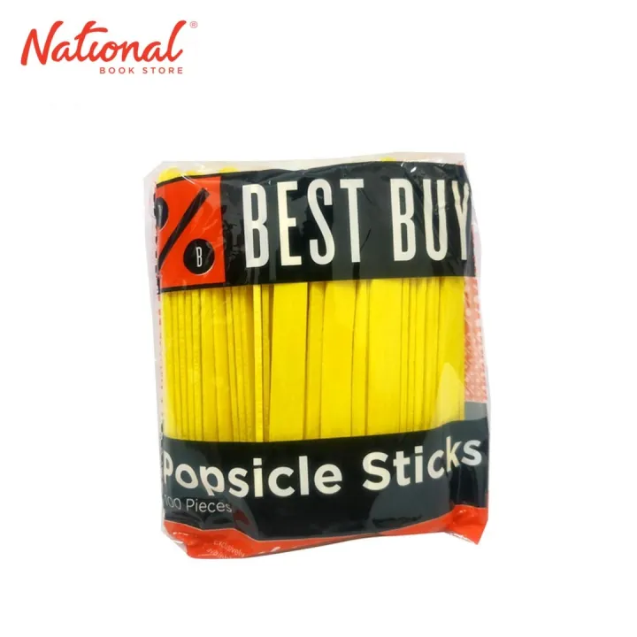 Best Buy Popsicle Sticks Yellow 100Pcs | Lazada PH