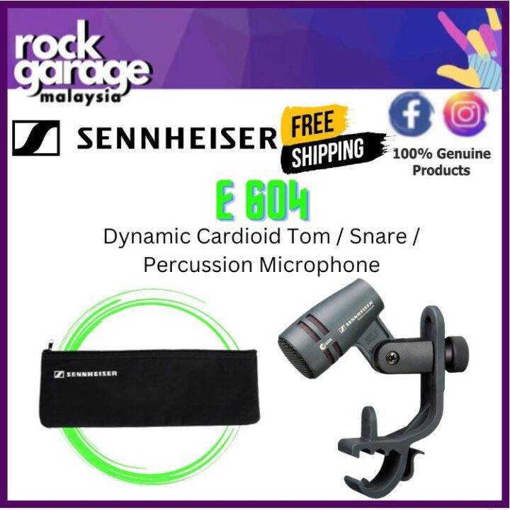 Sennheiser E 604 Dynamic Cardioid Tom / Snare / Percussion Microphone (E604/E-604) | Lazada