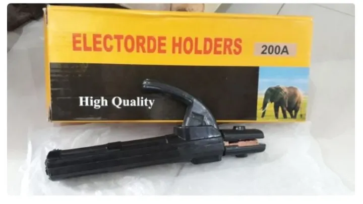 RAIGOR HITAM Tang Las 200A Pegangan Gagang Stang Massa Masa Listrik We ...