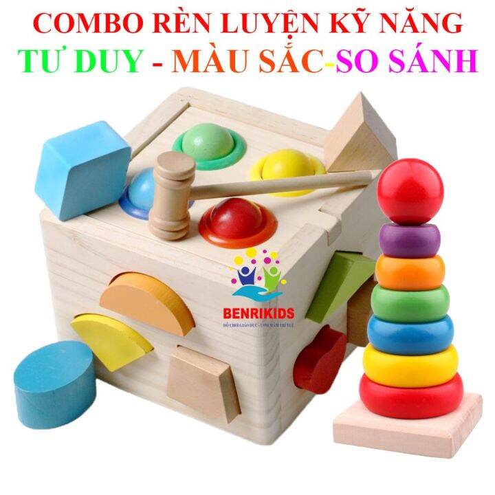 Set 2 Đồ Chơi Gỗ, Đồ Chơi Rèn Luyện Kỹ Năng, Đồ Chơi Trẻ Em, Thúc Đẩy ...