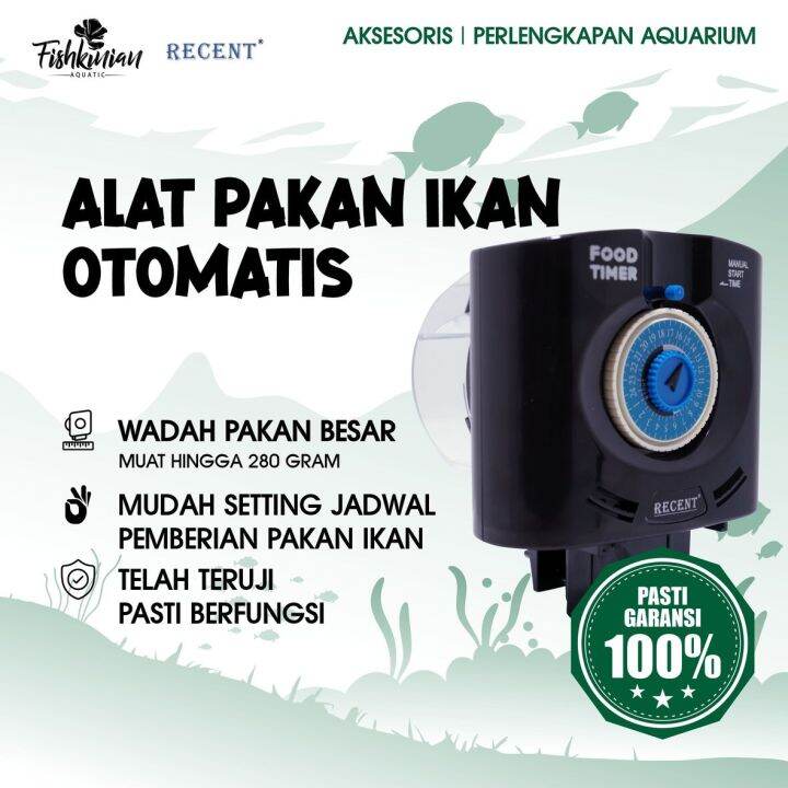 FOOD TIMER AUTO FEEDER ALAT PEMBERI PAKAN IKAN OTOMATIS WADAH BESAR ...