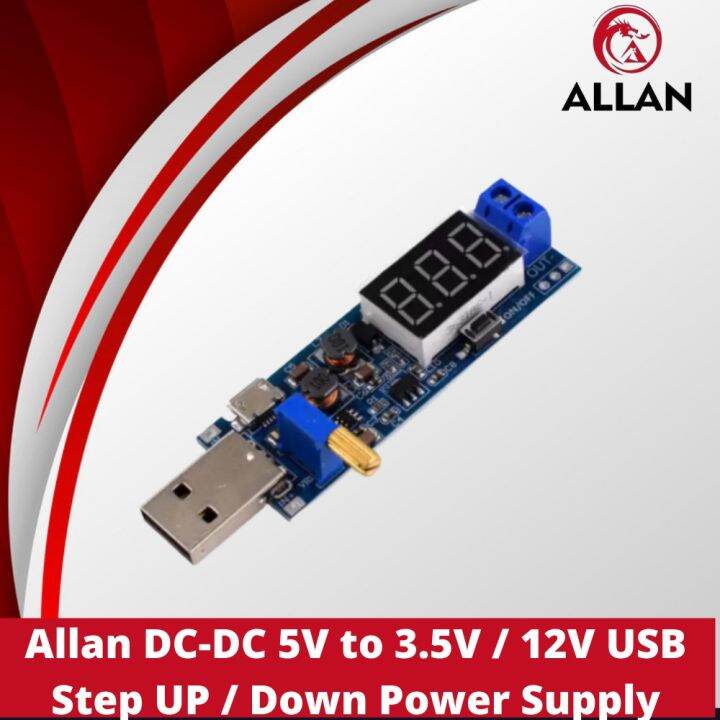 DC-DC 5V to 3.5V 12V USB Step UP Down Power Supply Module Adjustable Boost Buck Converter Out ...