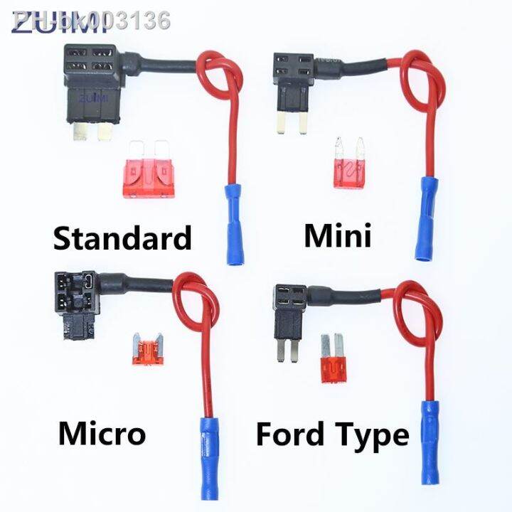12V Fuse Holder Add-a-circuit TAP Adapter Micro Mini Standard Ford ATM ...