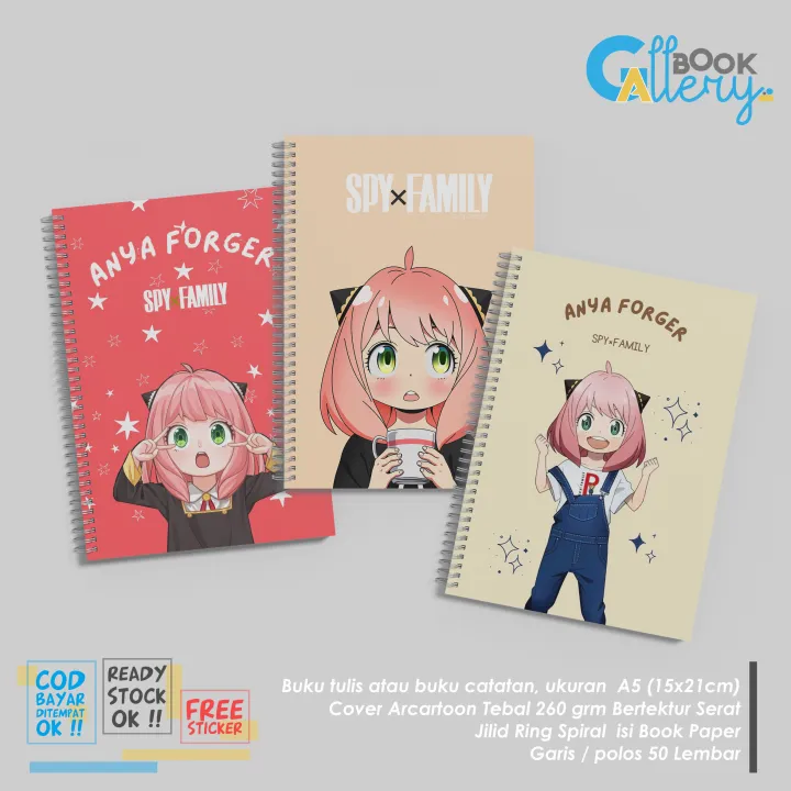 [SP] Buku Tulis / Buku Catatan / Note book Anime SPY x FAMILY, Anya ...