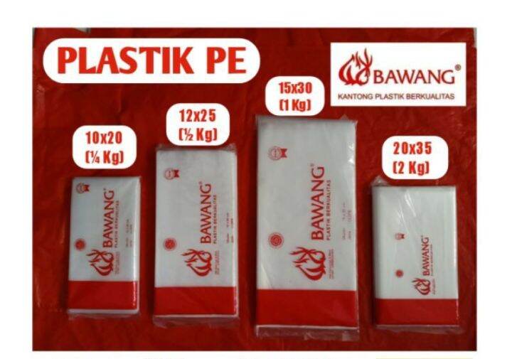 Plastik PE Bawang Ukuran 10x20, 12x25, 15x30, dan 20x35 | Plastik Gula ...