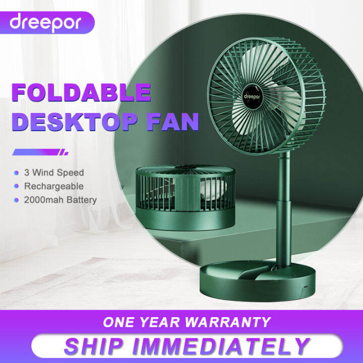 Dreepor Folding Electric Fan Retractable DeskFan USB Portable Mini Fan ...