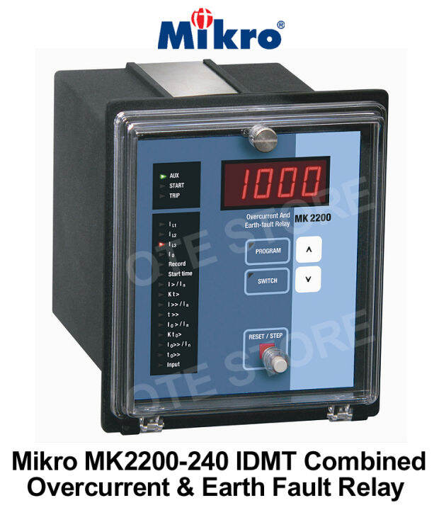MIKRO MK2200 240A IDMT COMBINED OVER CURRENT AND EARTH FAULT RELAY EFOC ...